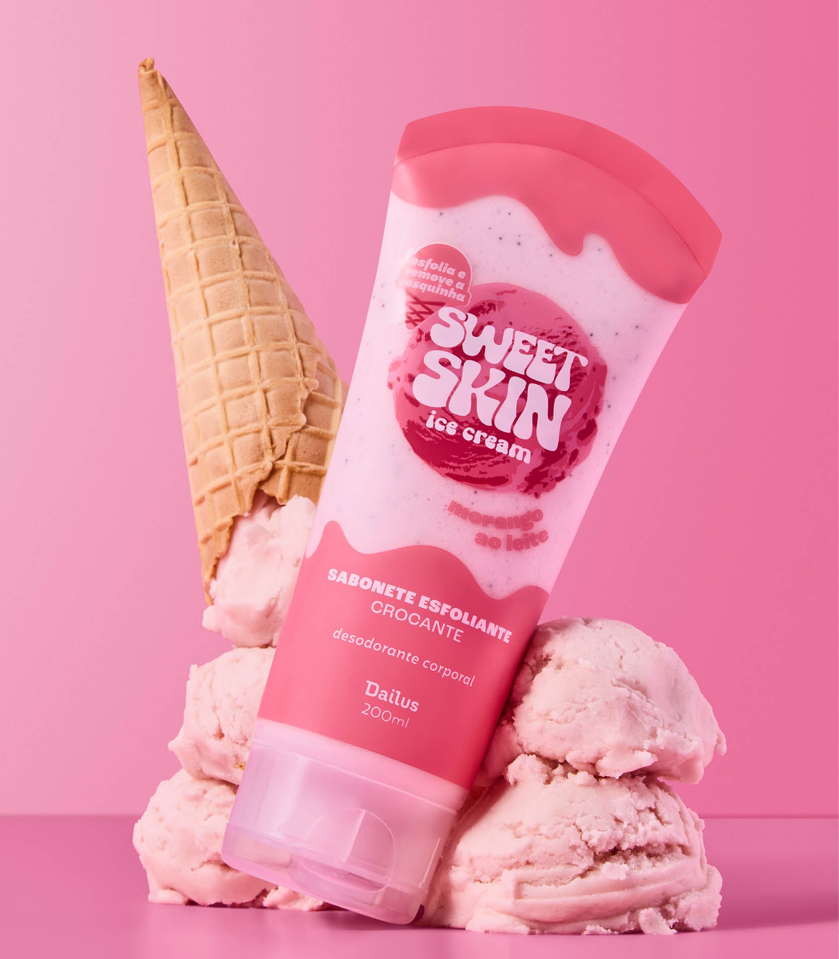 SABONETE ESFOLIANTE CROCANTE (MORANGO AO LEITE) – SWEET SKIN ICE CREAM ...